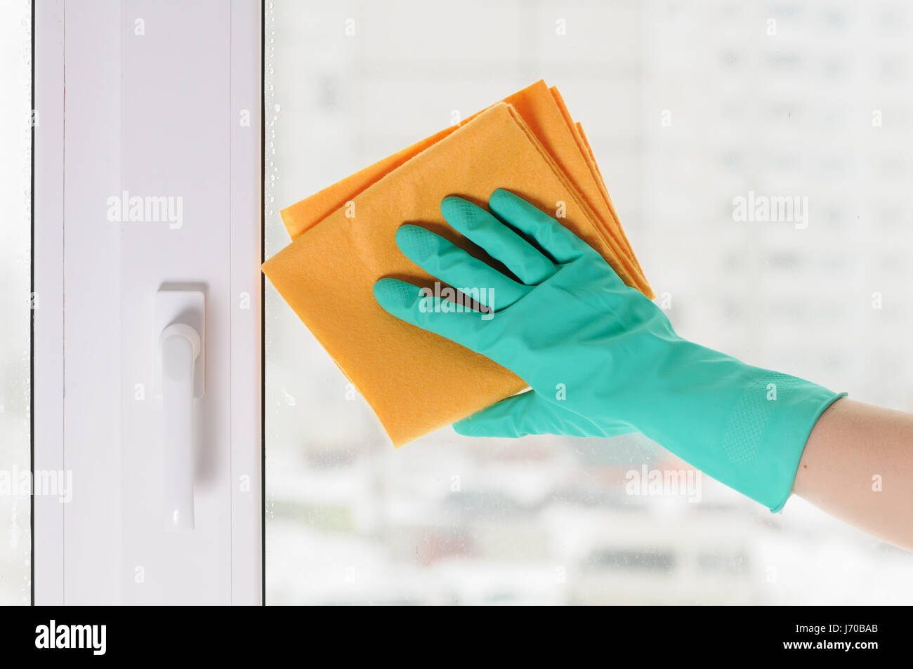 hand window porthole dormer window pane glove wash washing rag cleaning ...