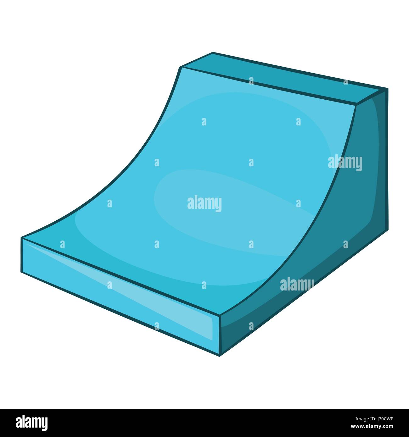 Snow half pipe for freestyle icon, cartoon style Stock Vector Image ...
