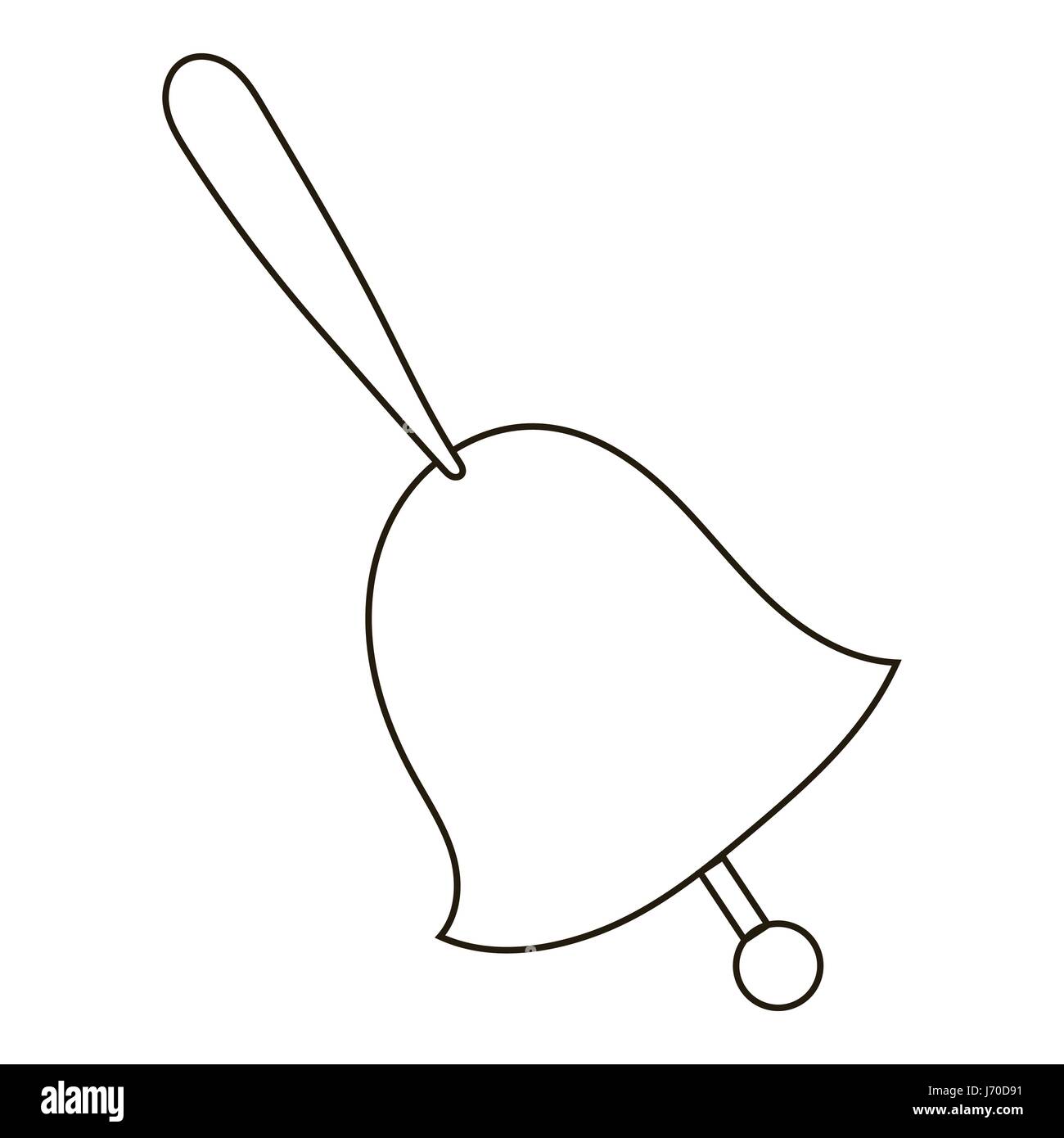 Bell icon, outline style Stock Vector Image & Art - Alamy