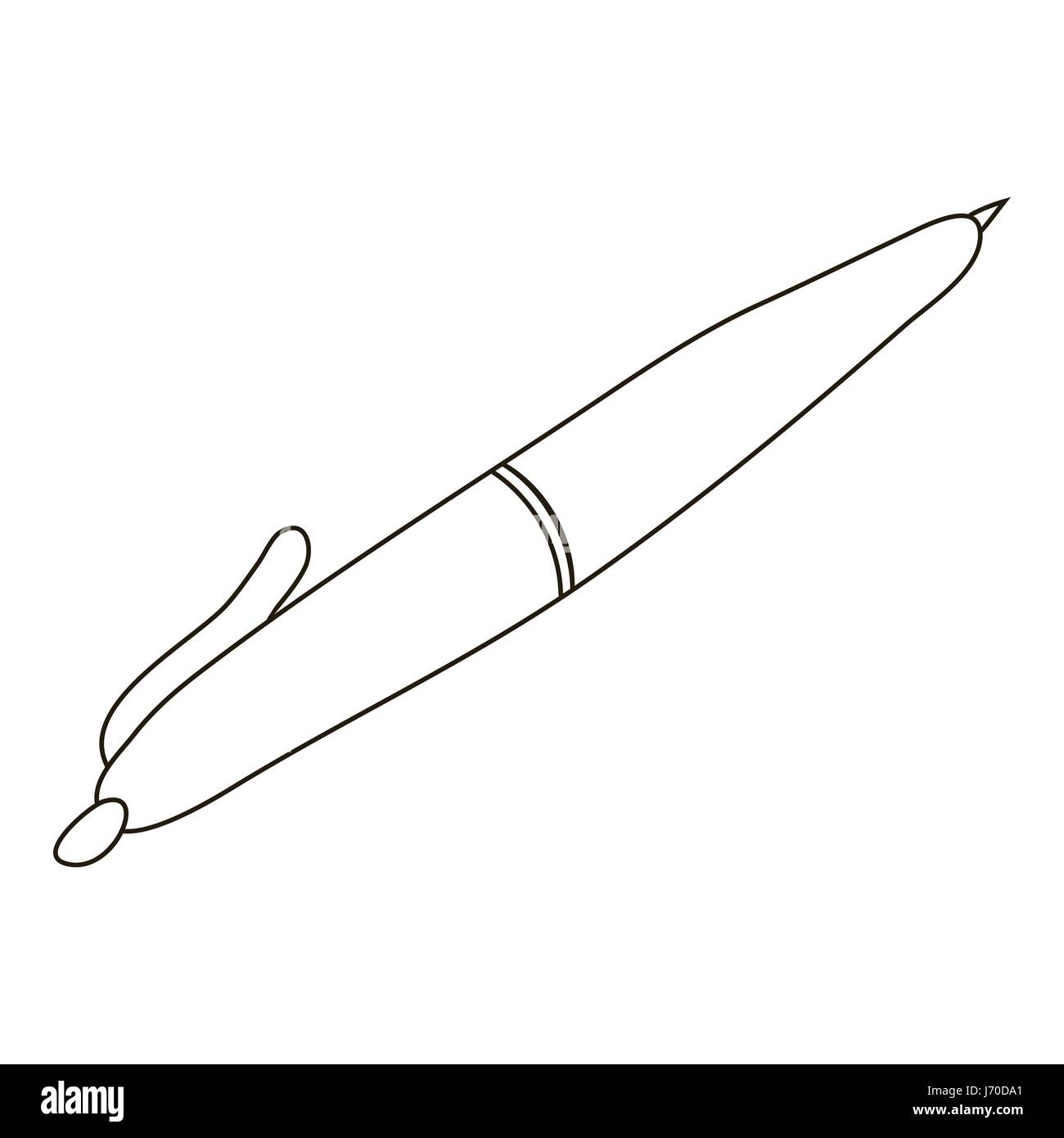 Pen icon, outline style Stock Vector Image & Art - Alamy