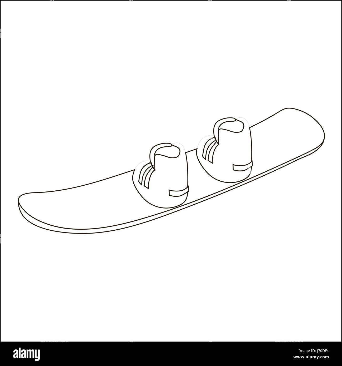 Snowboard icon, outline style Stock Vector Image & Art - Alamy