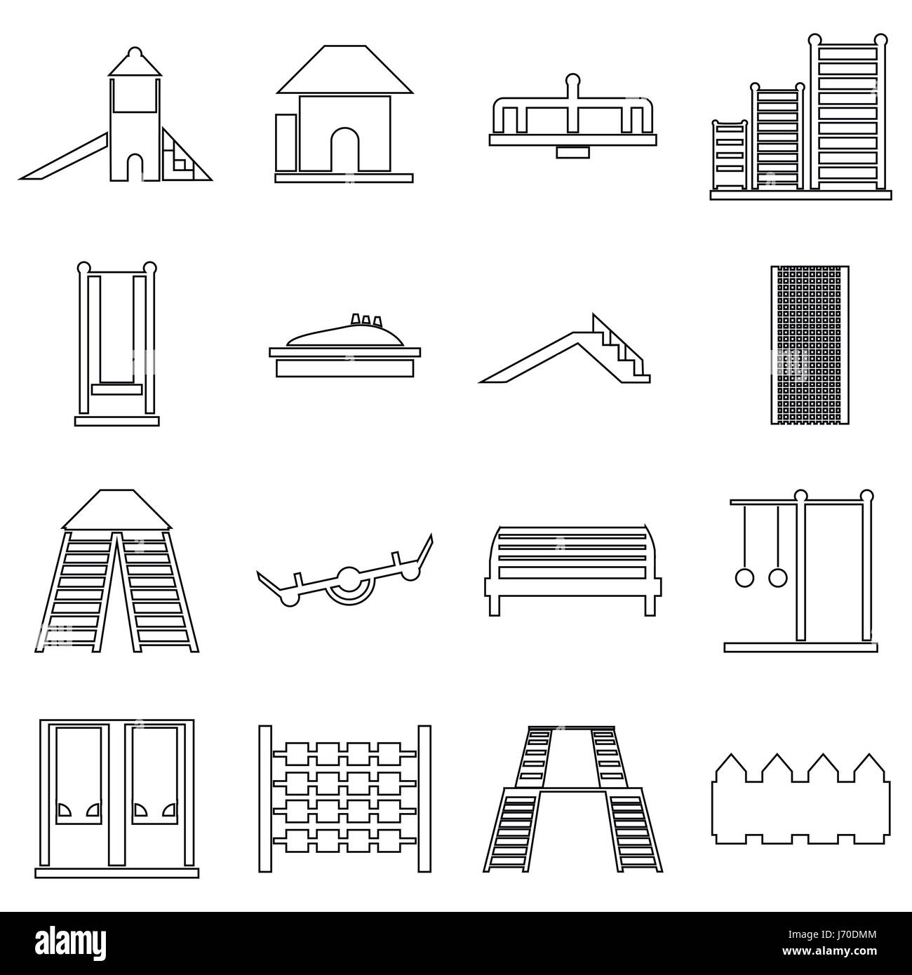 Children swing slide climb Stock Vector Images - Alamy