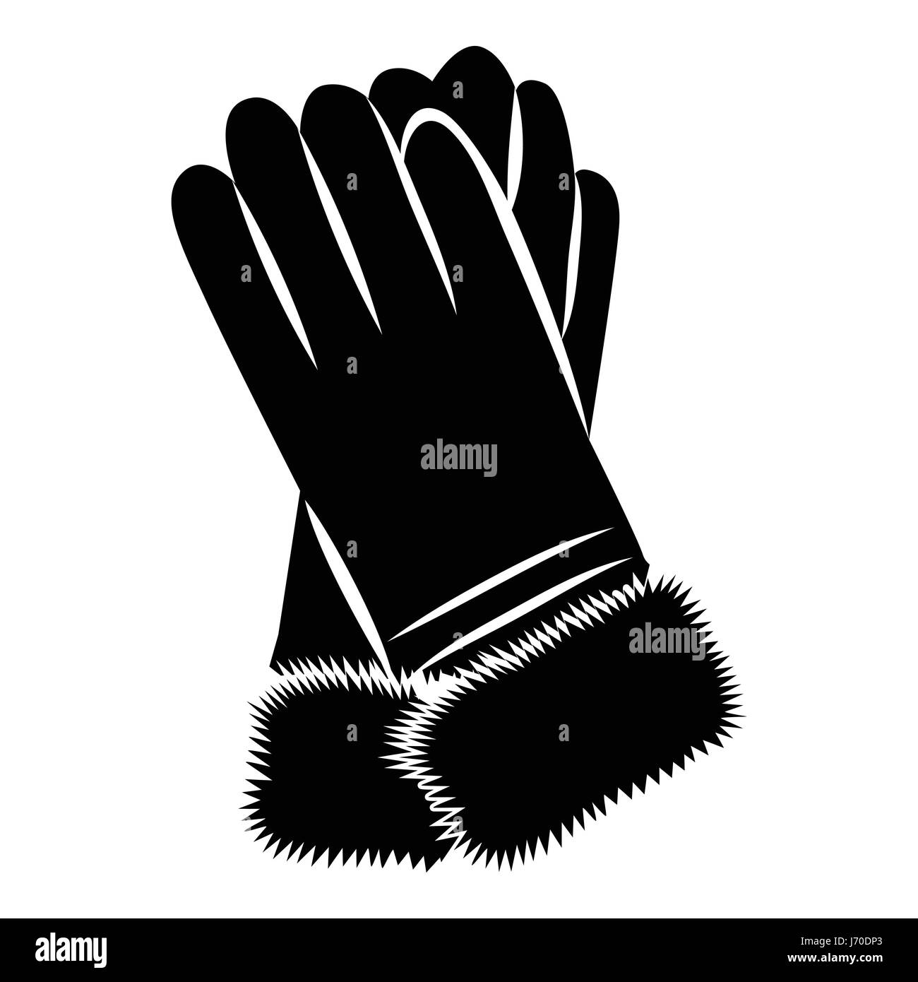 Gloves icon garment hand Cut Out Stock Images & Pictures - Alamy