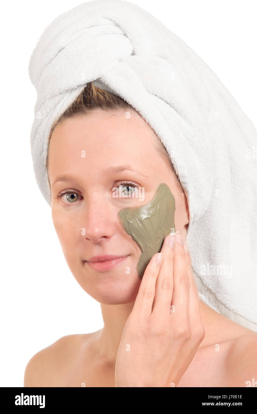 woman face mud treatment beauty mask pack woman women health isolated ...