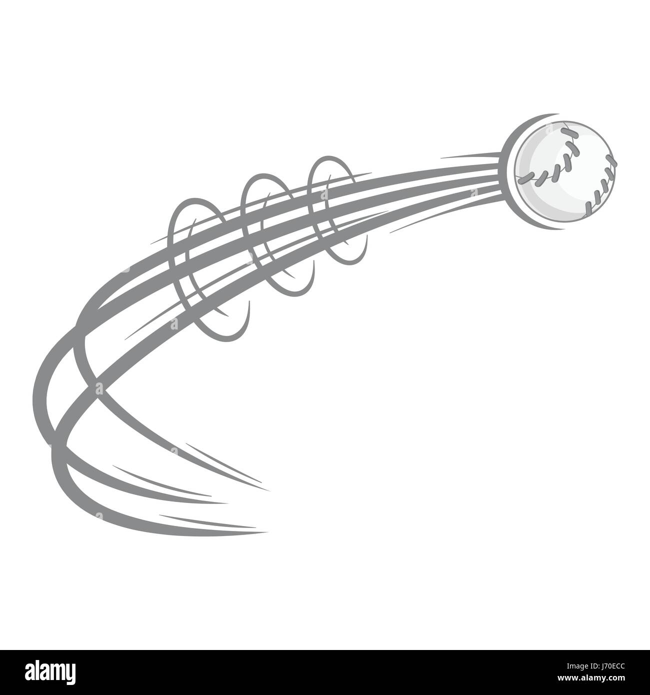 Flight of a baseball icon, black monochrome style Stock Vector Image ...