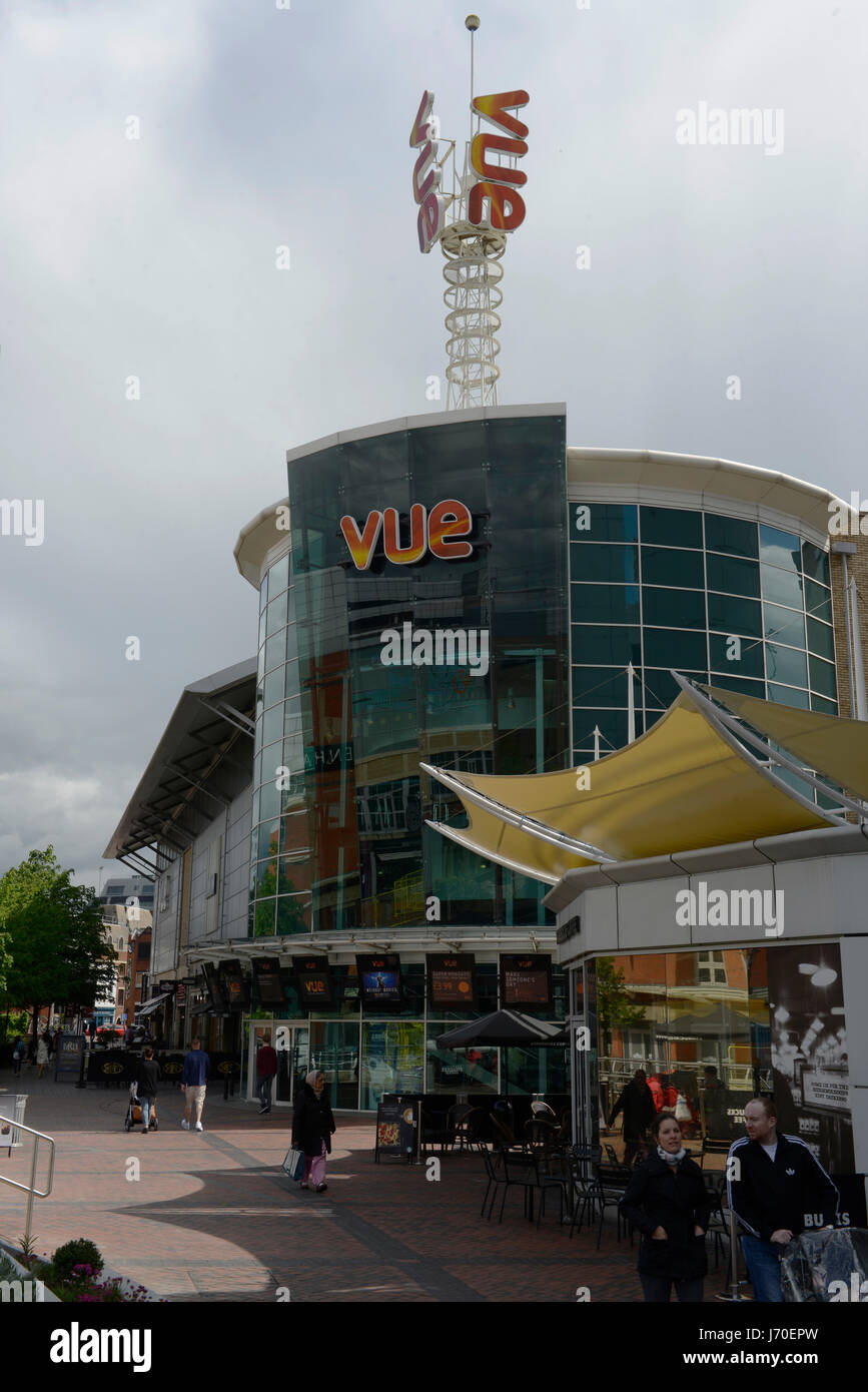 Kennet and Avon Canal, Oracle shopping center, Reading UK Stock Photo ...