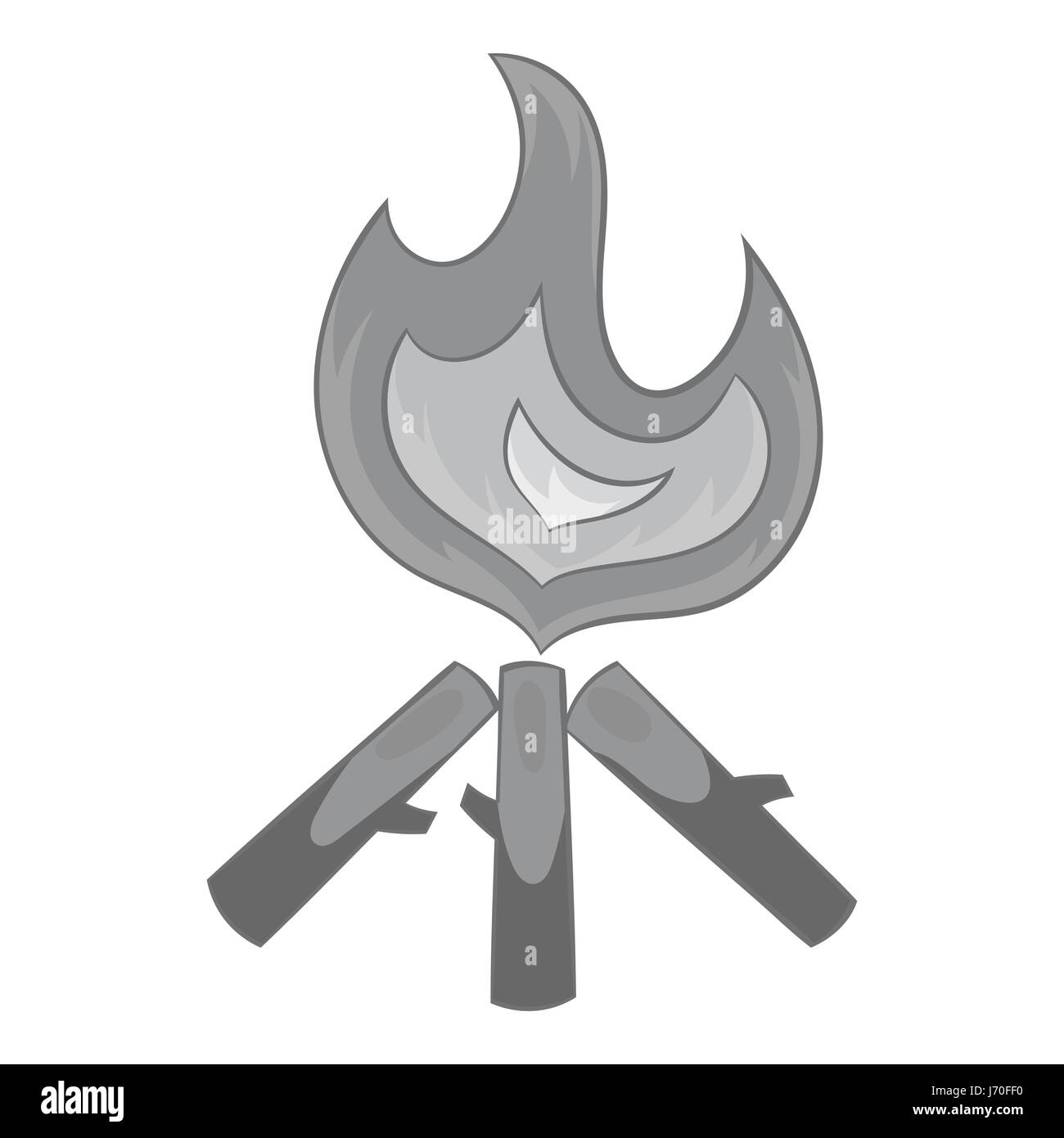 Fire icon, black monochrome style Stock Vector Image & Art - Alamy