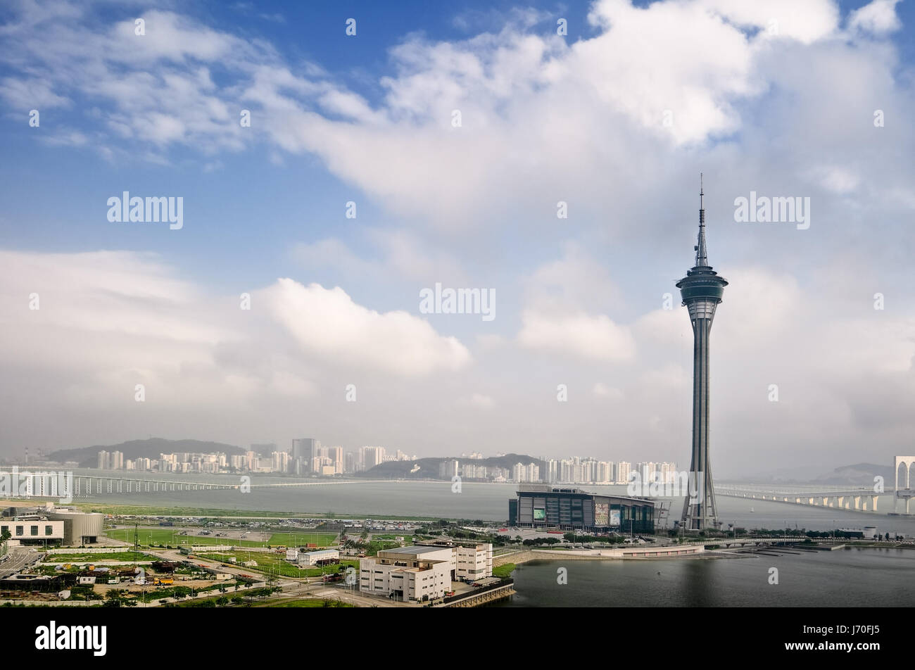 tower city town famous sight view outlook perspective vista panorama ...