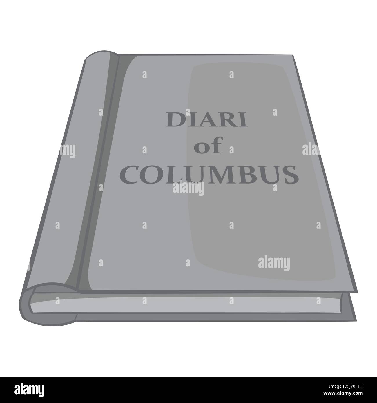 Diary of Columbus icon, black monochrome style Stock Vector Image & Art ...
