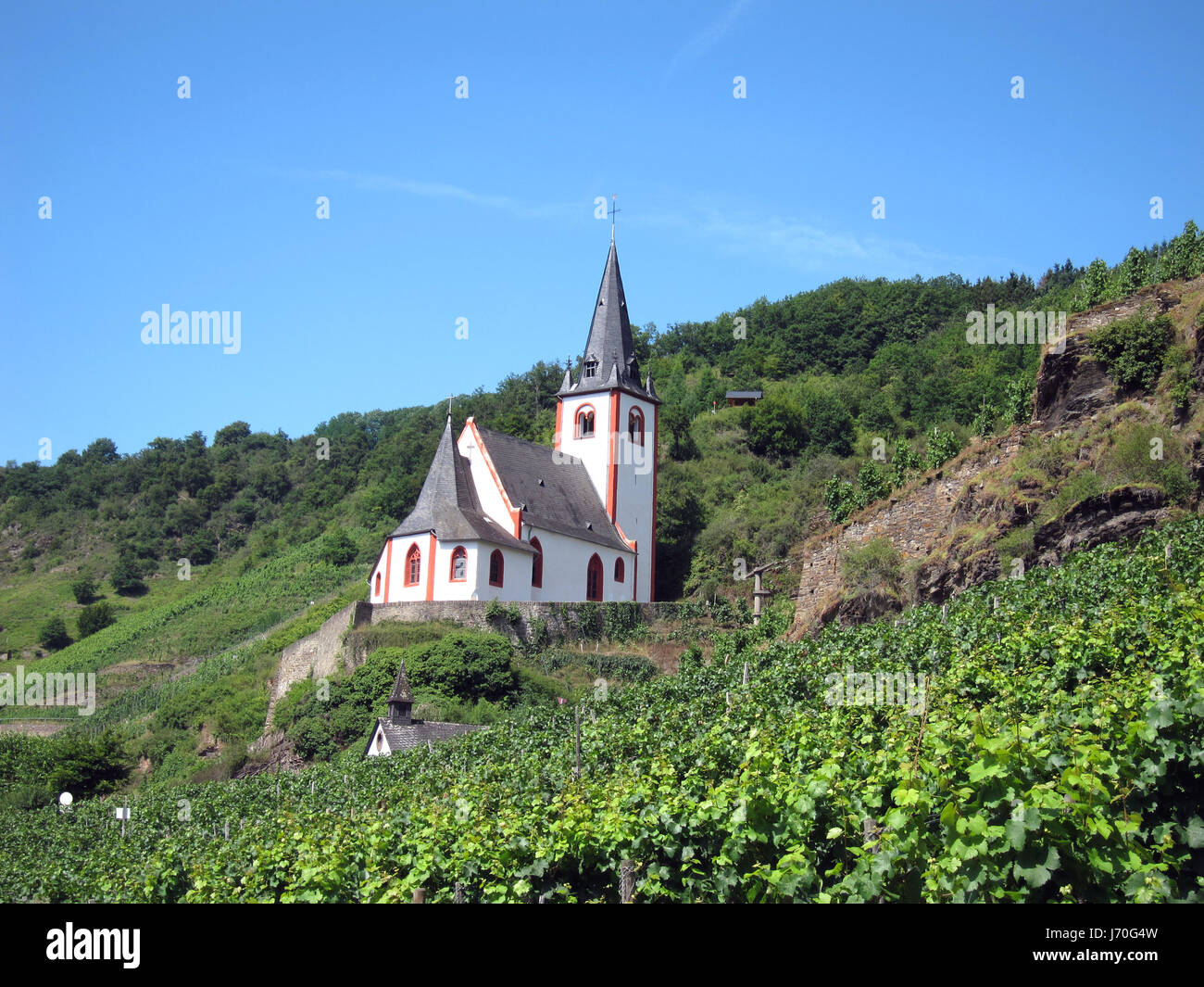 religion church vineyards mosel catholic tower gothic hatzenport ...