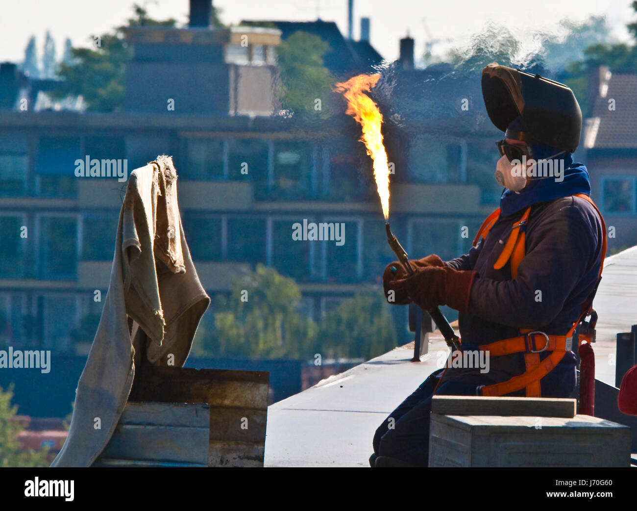 fire conflagration steel construction flame protective clothing bridge ...