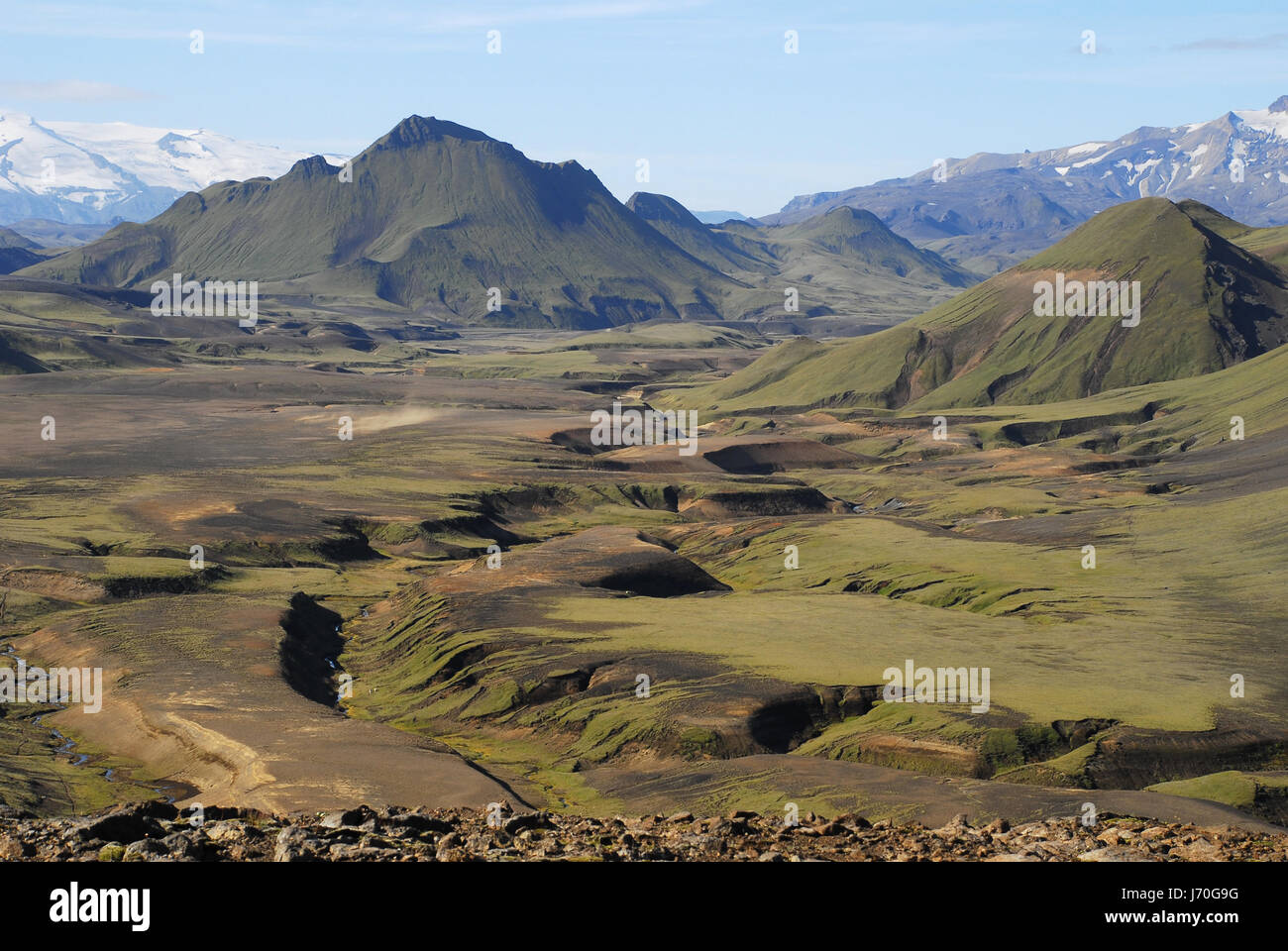 highland erosion column iceland vulcan volcano hill coloured sheep ...