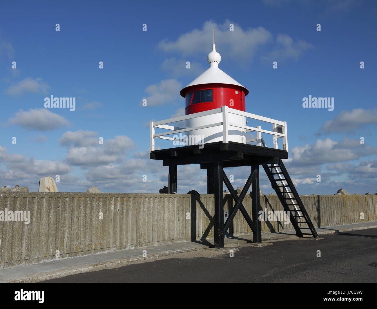 denmark beacon lighthouse navigation seafaring maritime water north sea ...