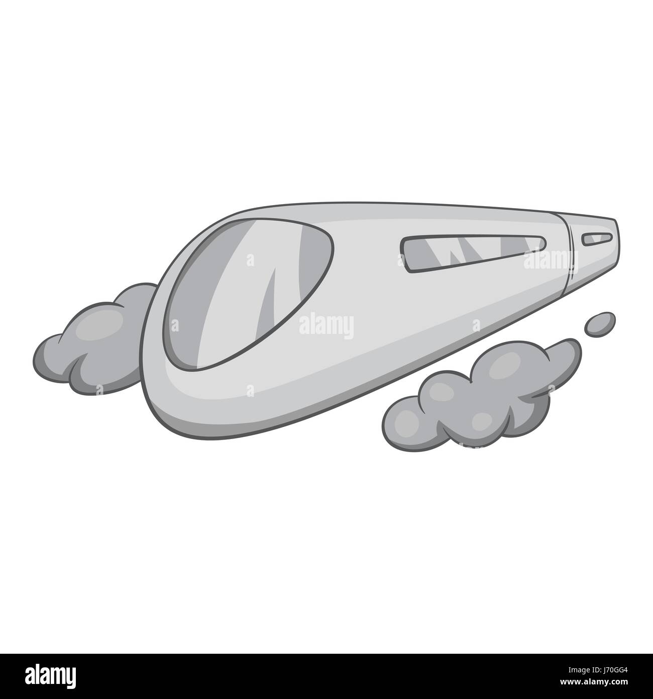 High speed train icon, black monochrome style Stock Vector Image & Art ...