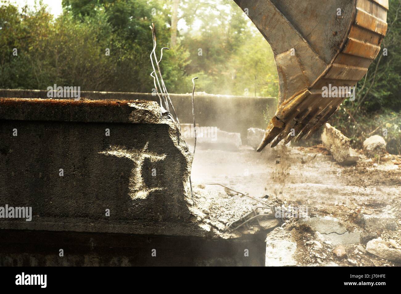 frowningly menacing reconstruction destruction rubble scoop frowningly ...