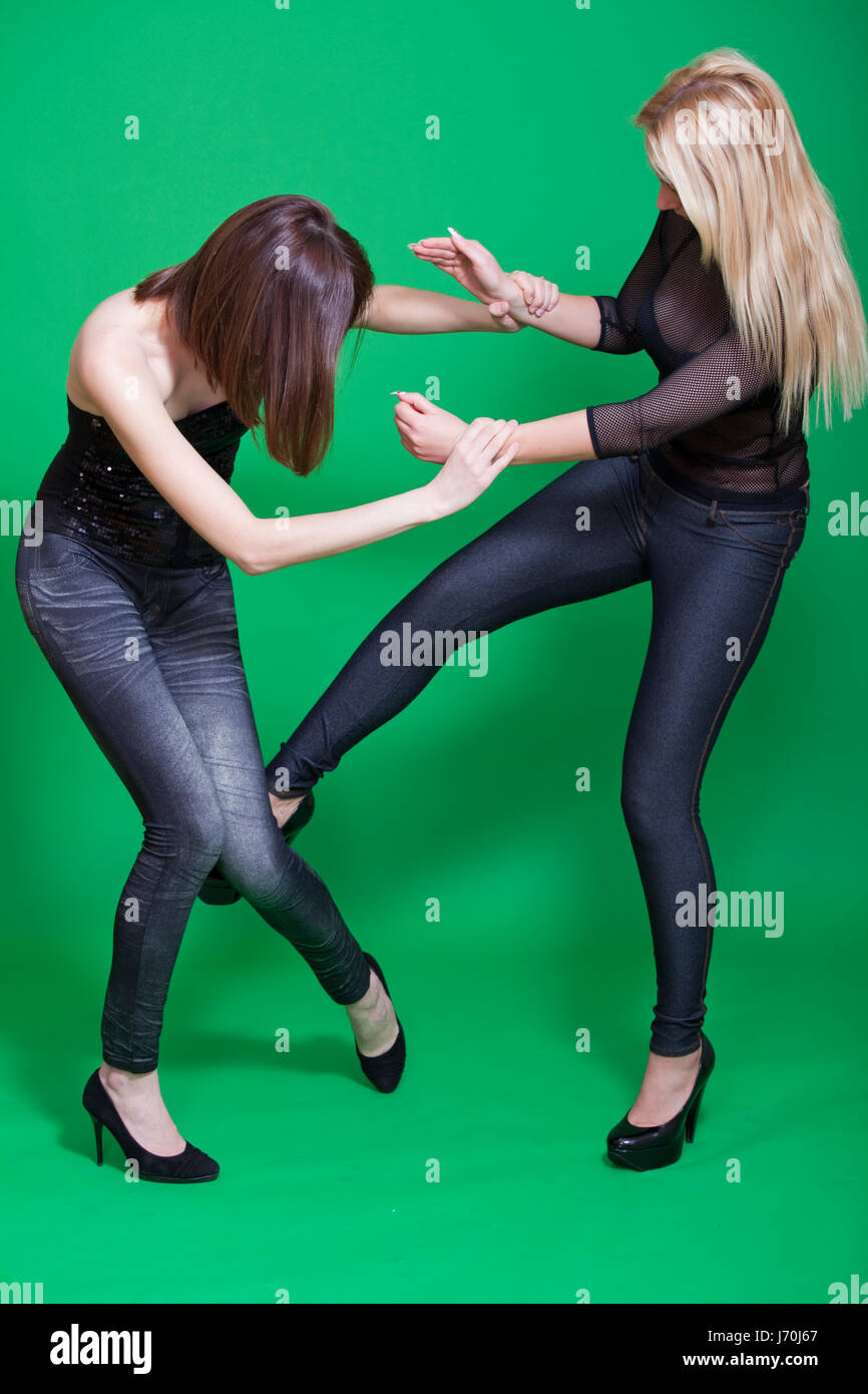 woman women fight fighting action attack defense combat kick martial ...