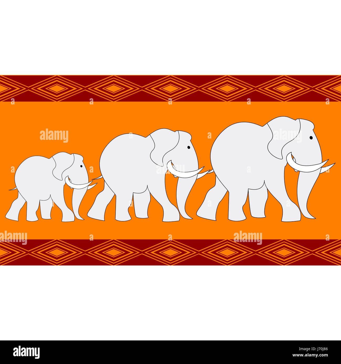 India Elephant Border Clip Art