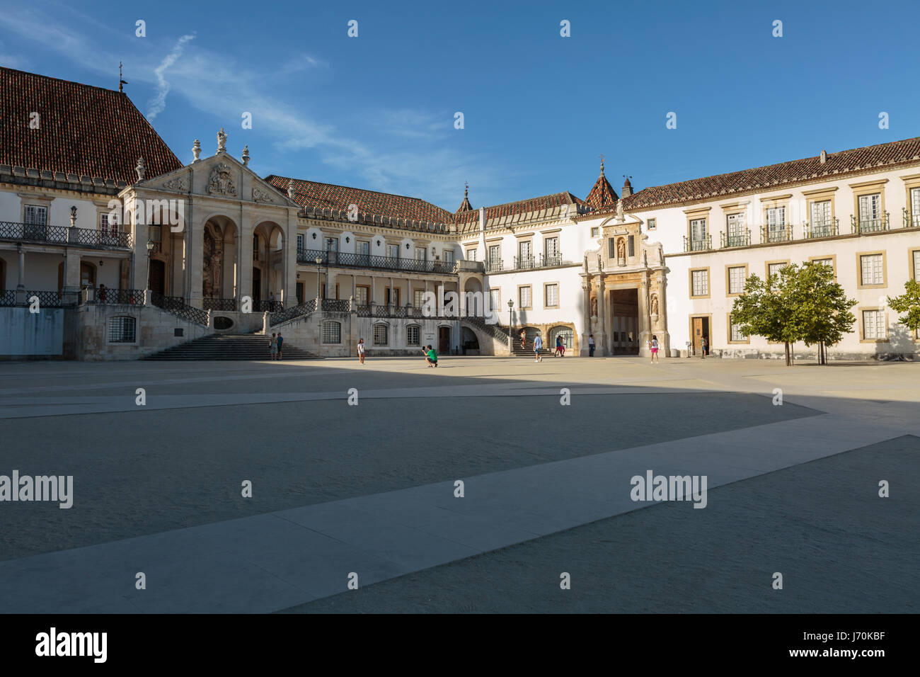 Ancient University Square in Coimbra, Portugal Stock Photo - Alamy