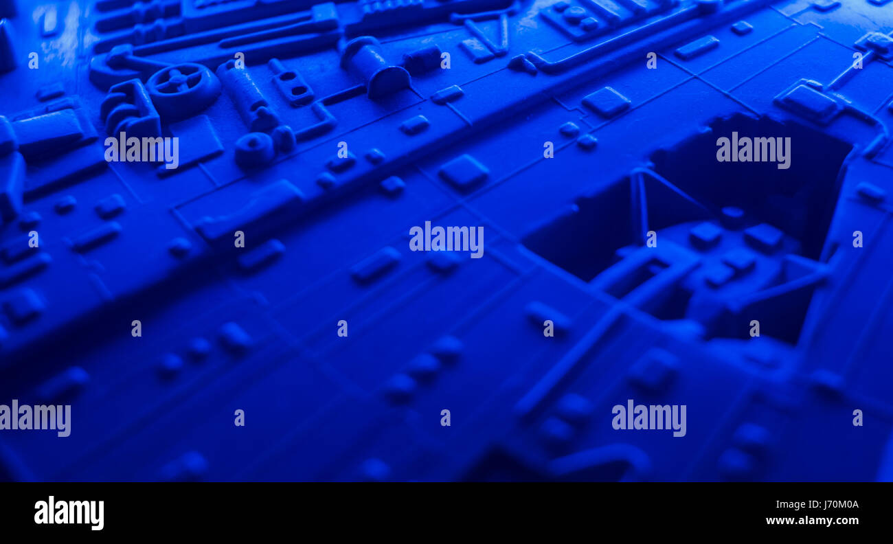 Science fiction abstract dark blue conception Stock Photo - Alamy