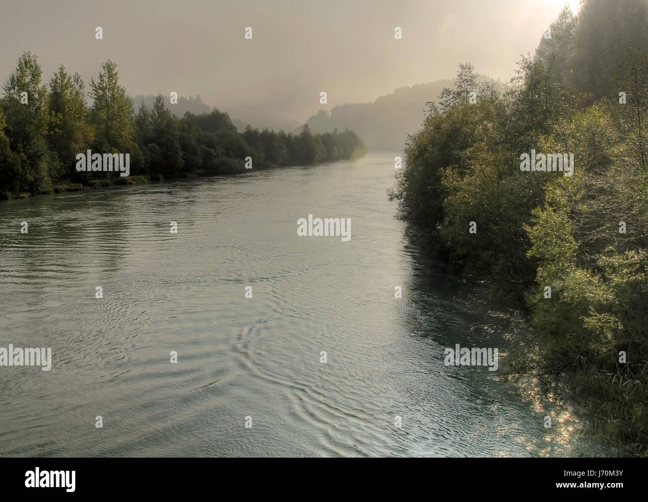 fog haze carinthia tomorrow fog river water fall autumn waters ...