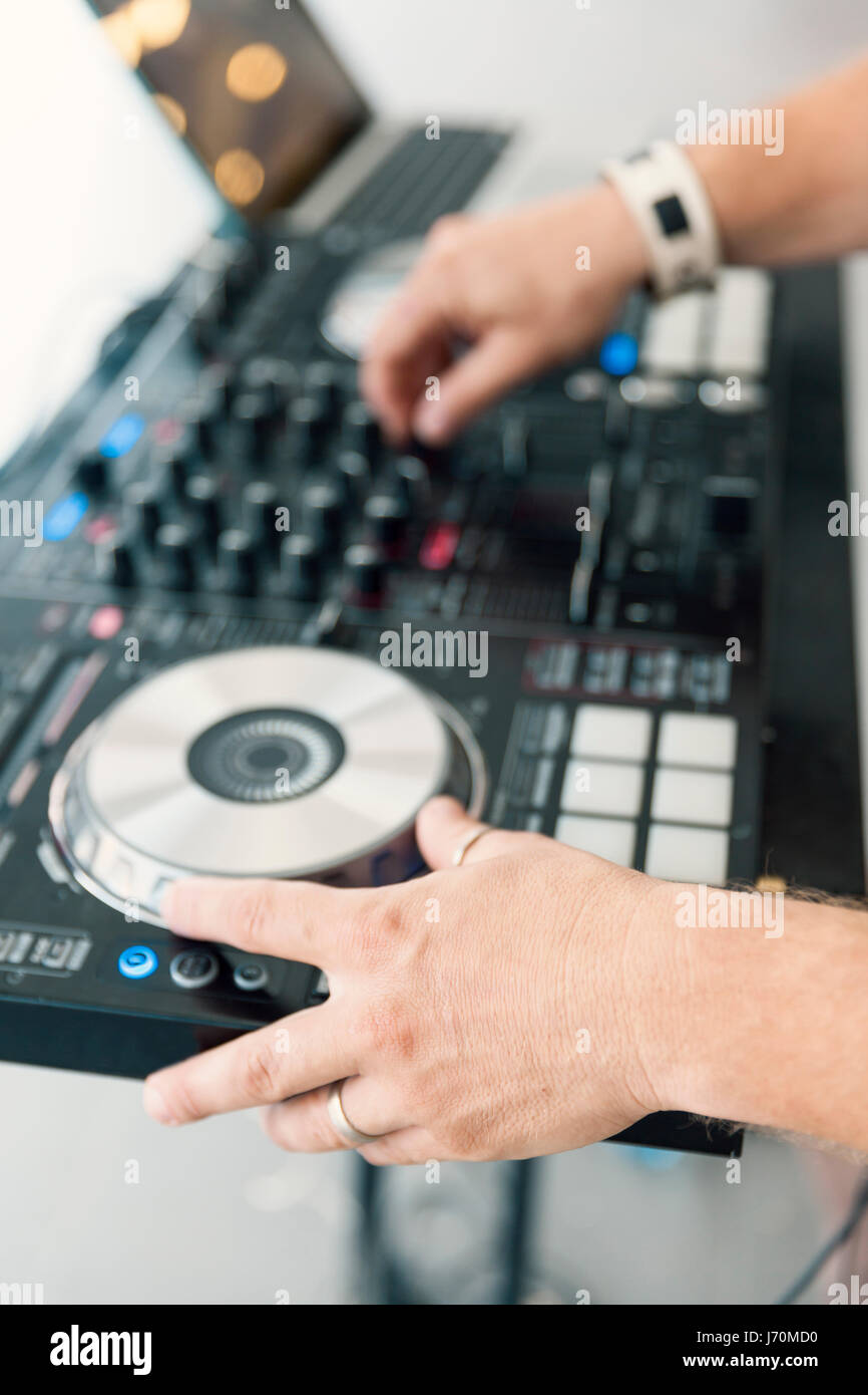 dj on the set, close up Stock Photo - Alamy