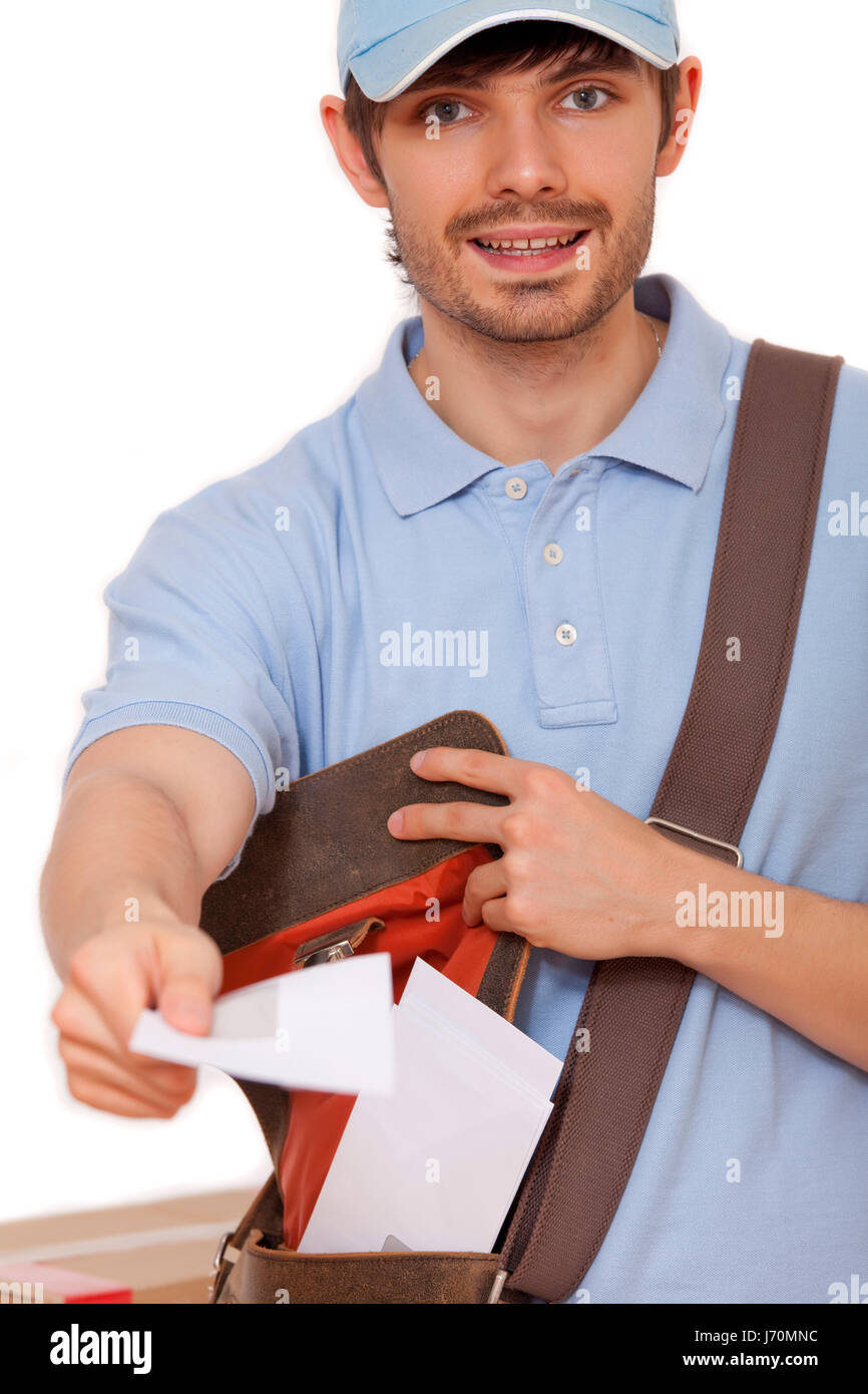Post man with mail bag hi-res stock photography and images - Alamy