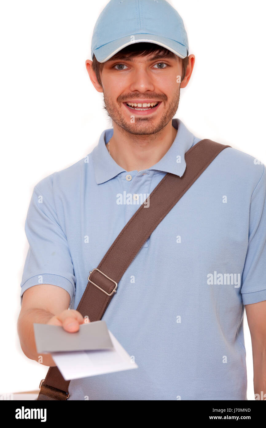 Post man with mail bag hi-res stock photography and images - Alamy