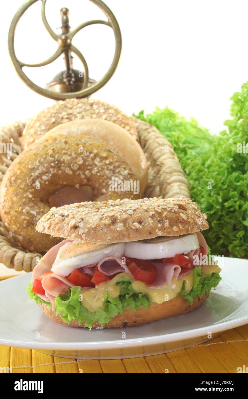 egg cooking ham tomato salad snack time egg roll kaiser sandwich cooky ...