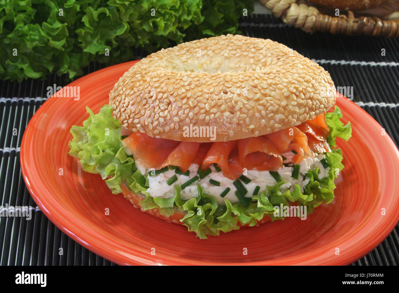 occupied chives chive salad snack time roll kaiser sandwich cooky ...