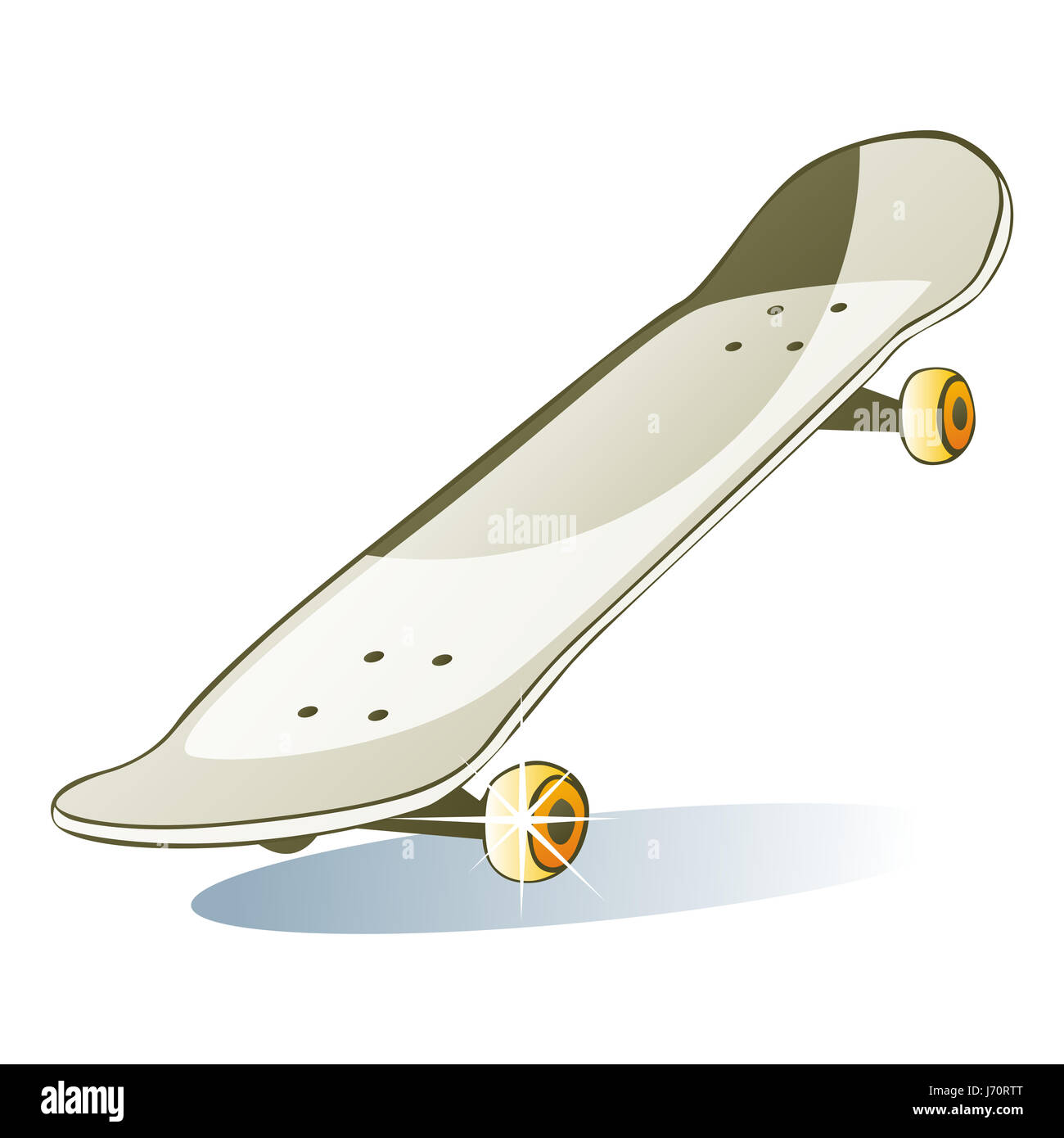 object sport sports isolated illustration colored skateboard board ...