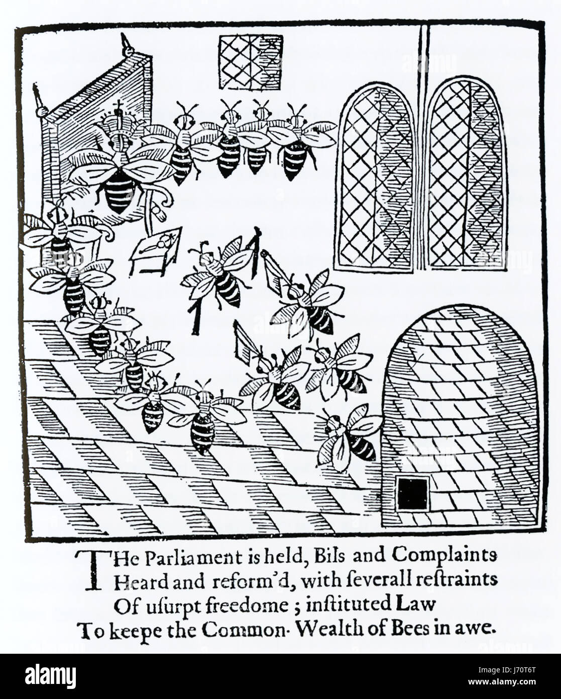 Woodcut of bee hi-res stock photography and images - Alamy