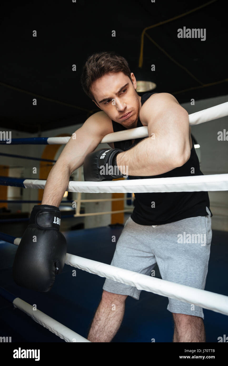 Kickbox fighter boxing in ring hi-res stock photography and images - Alamy