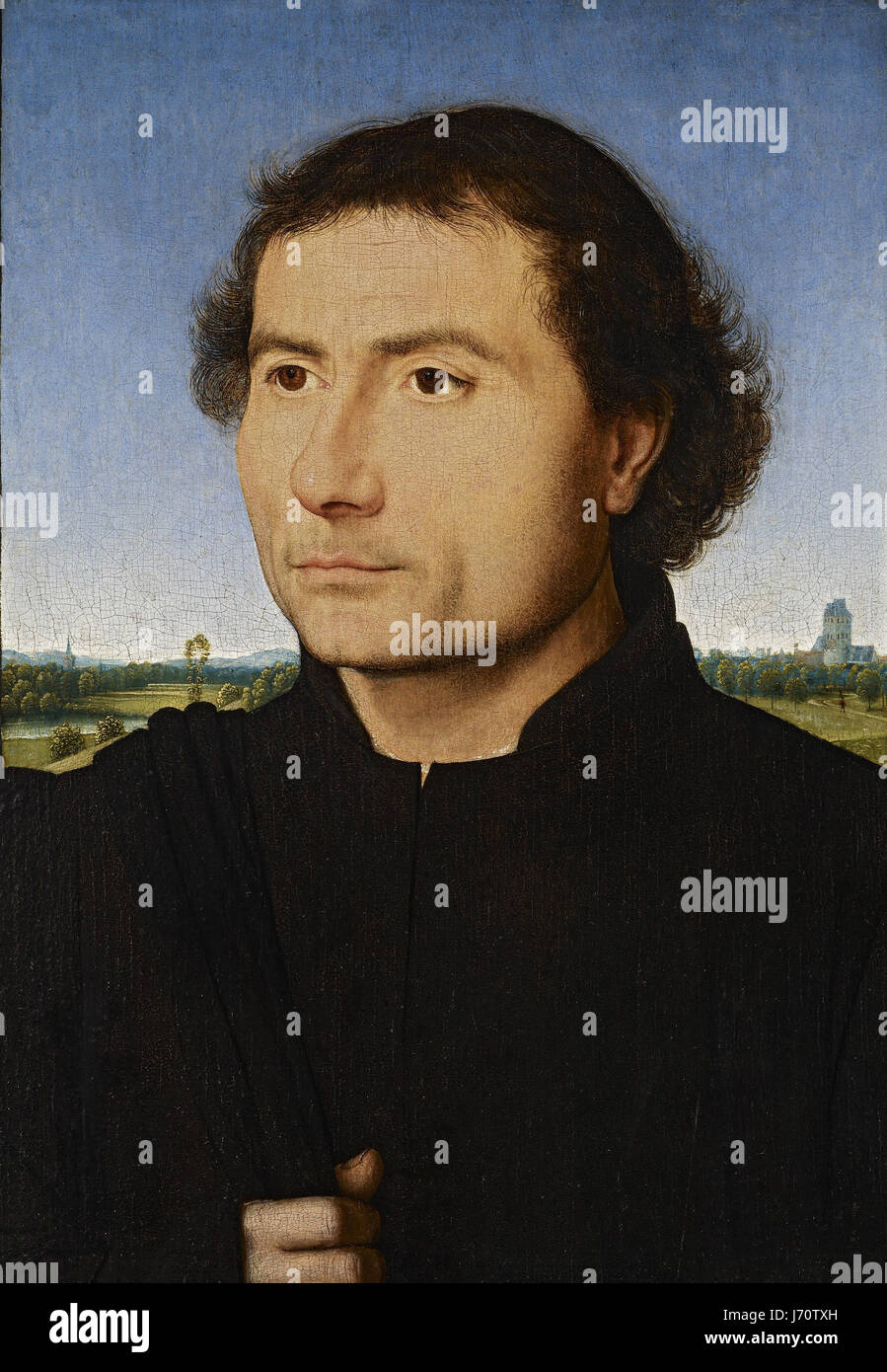 Hans Memling - Portrait of a man Stock Photo - Alamy