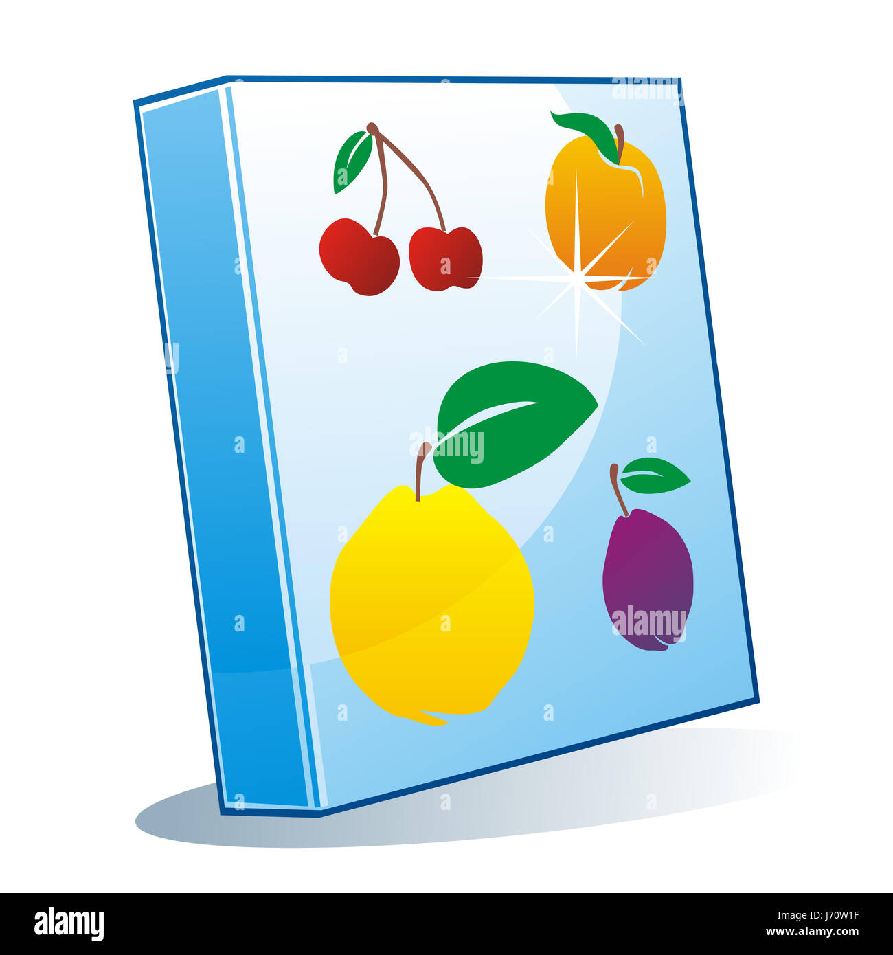 object illustration binder colored close office order book desk object ...