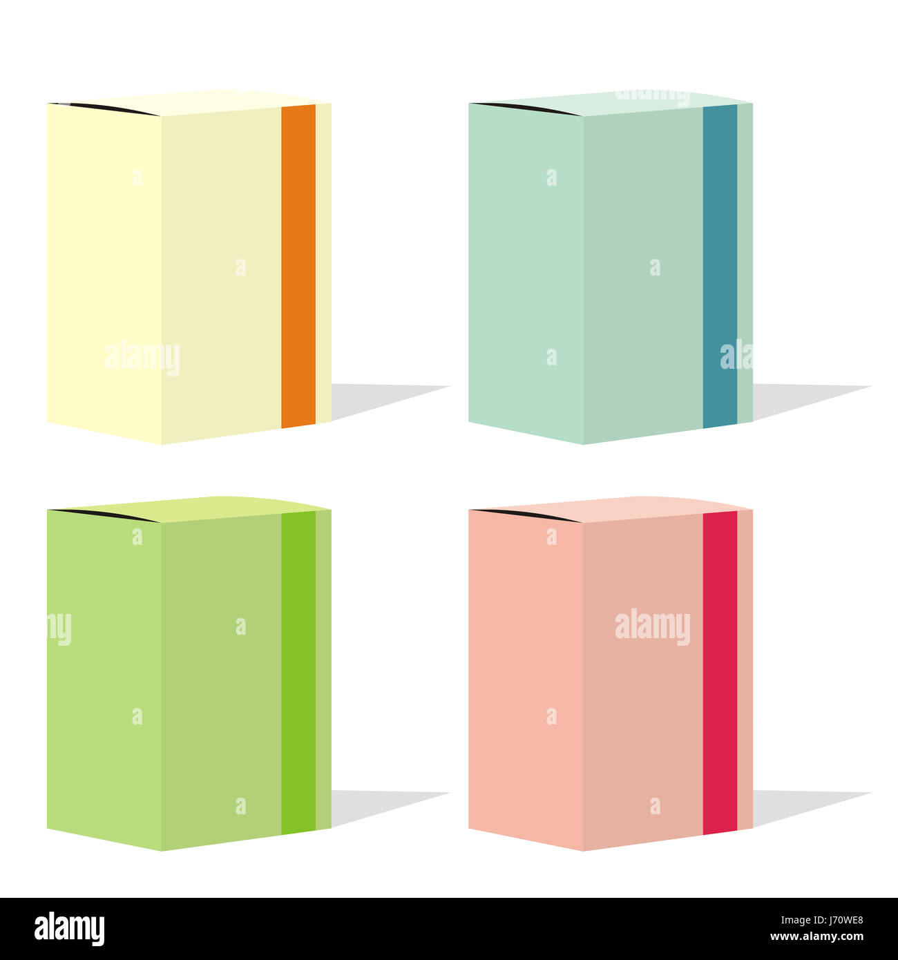 object illustration box set cardboard carton object isolated ...