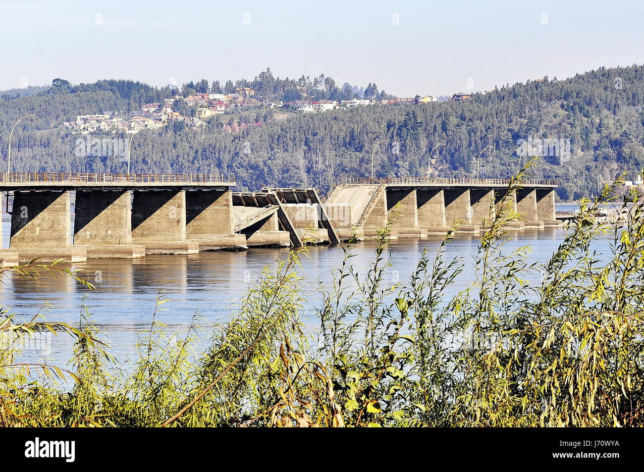 chile south america earthquake bridge debris earthquake natural ...