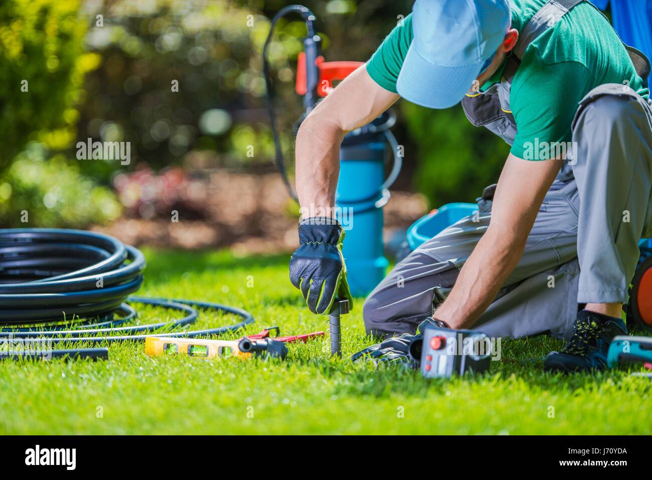 Garden Automatic Watering Systems Installer. Garden System Technician ...