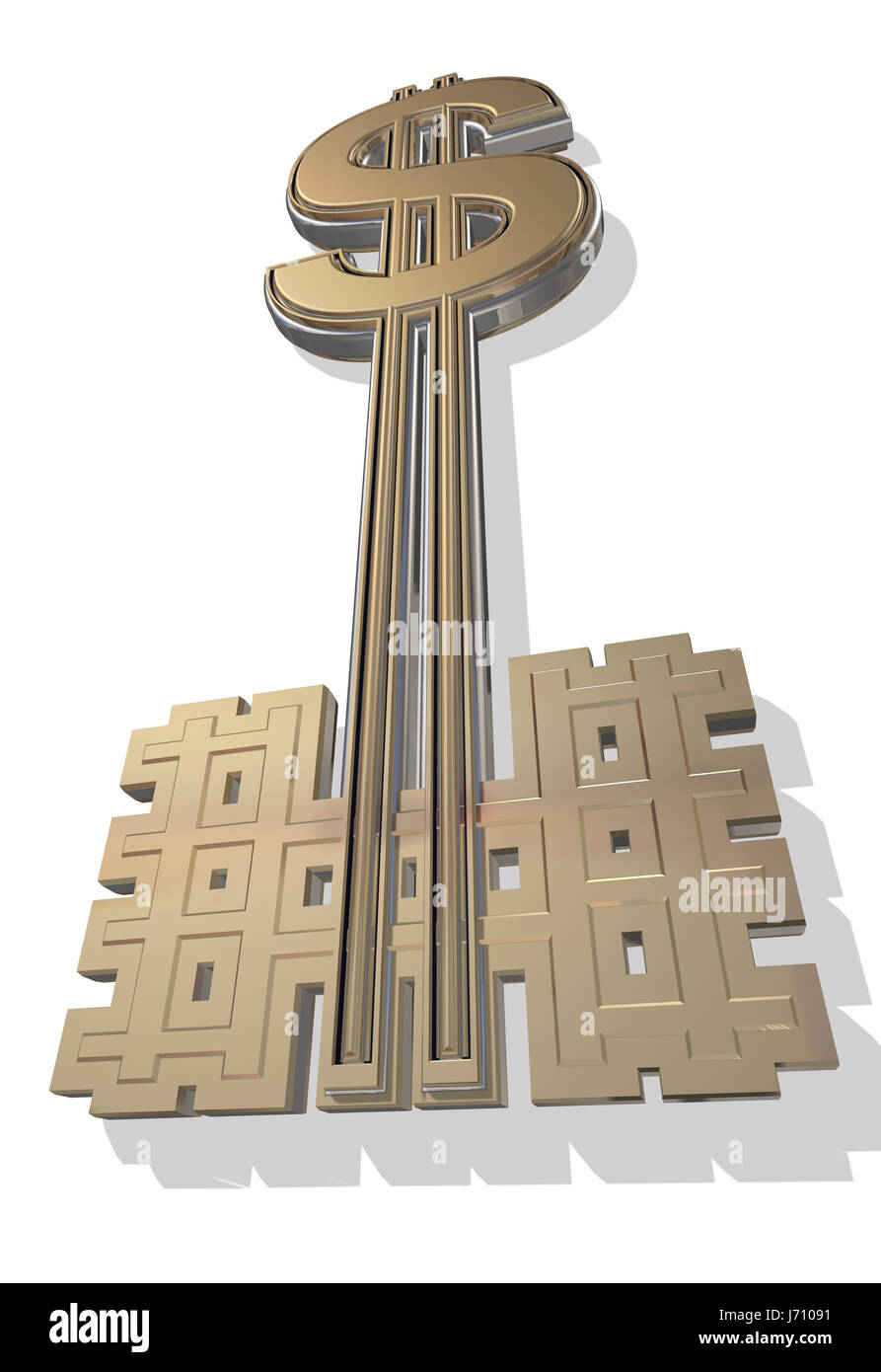 dollar dollars shape finance key sign design shaping formation model ...