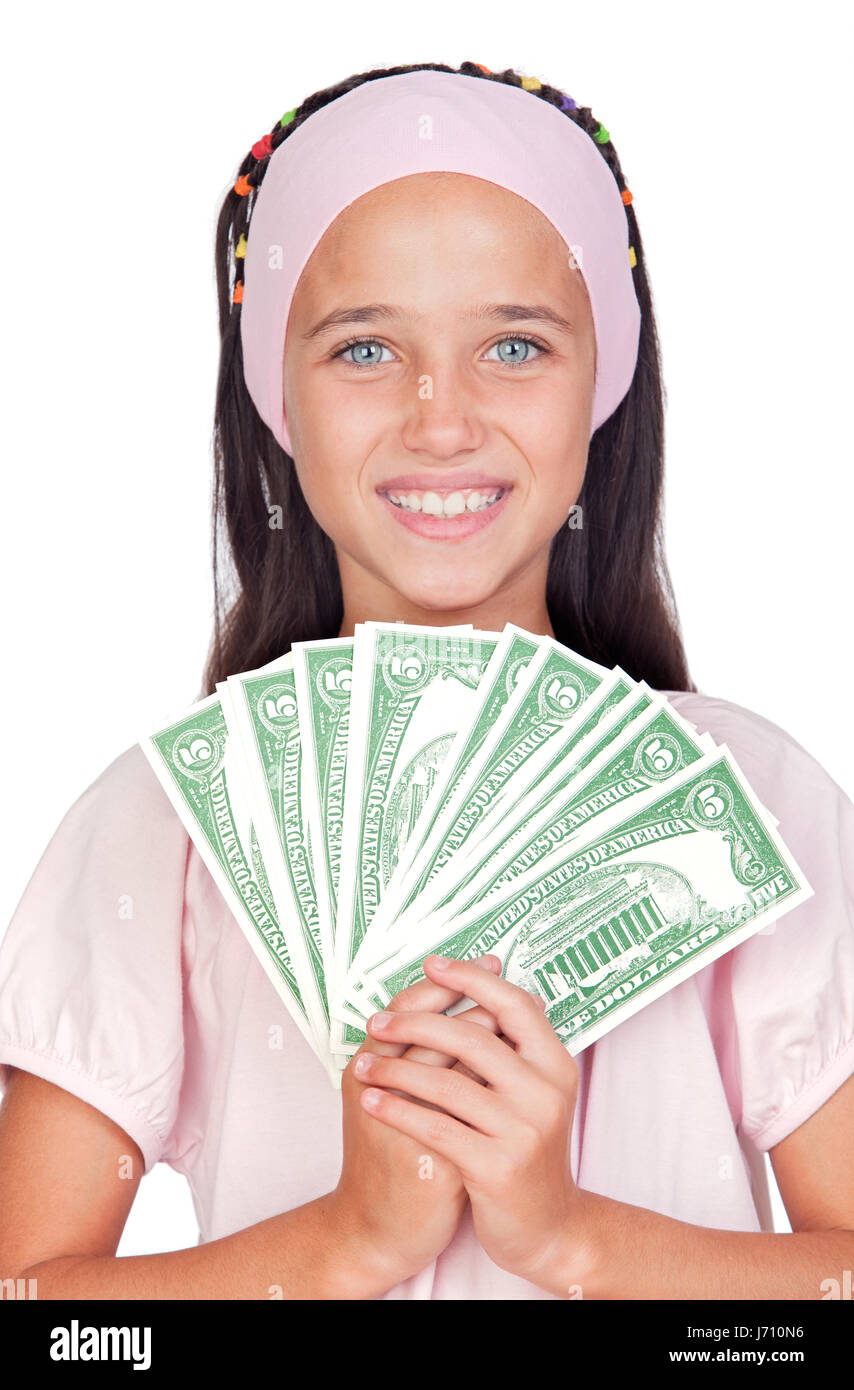dollar dollars small tiny little short treasury notes bills girl girls ...