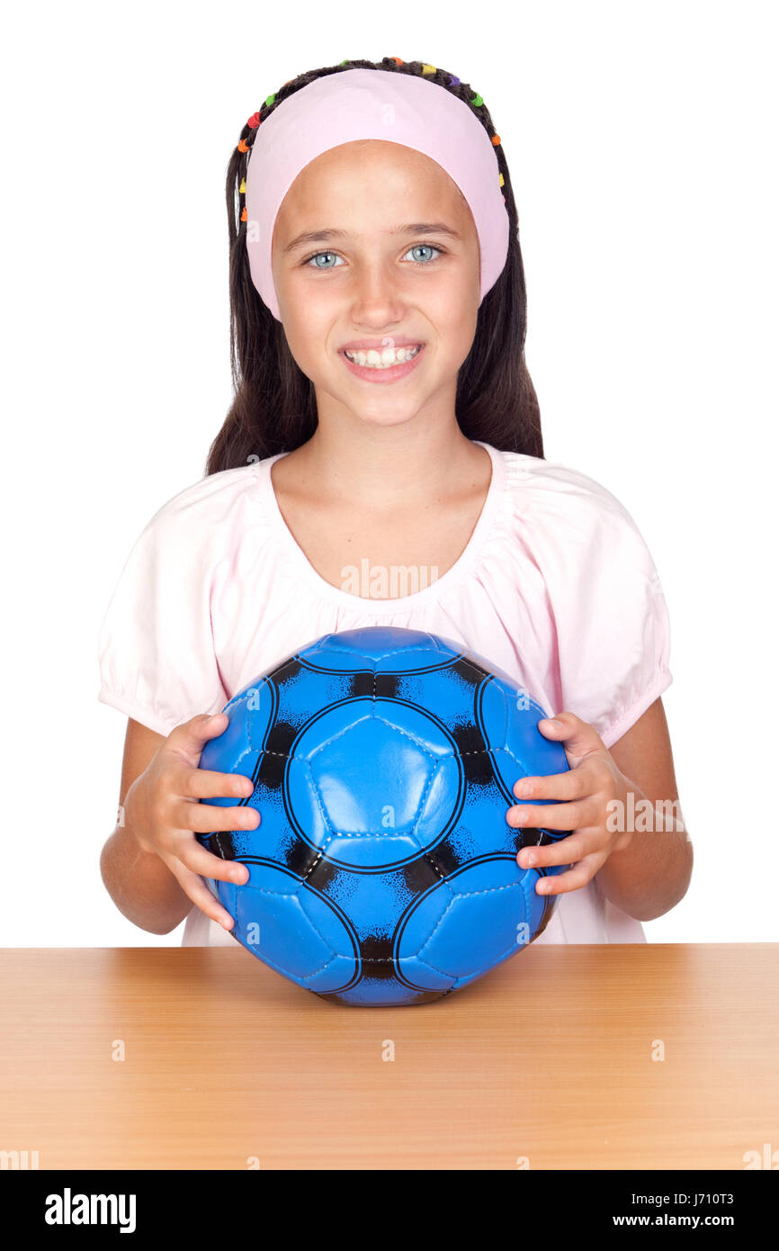 ball small tiny little short adorable sport sports soccer football girl ...
