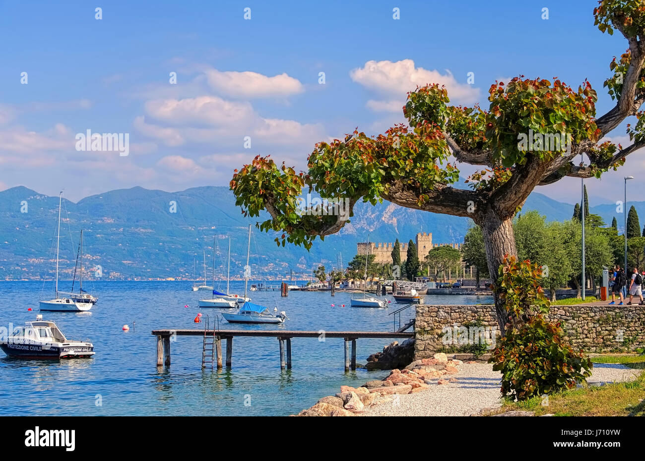 Torri del Benaco on Lake Garda in Italy Stock Photo - Alamy