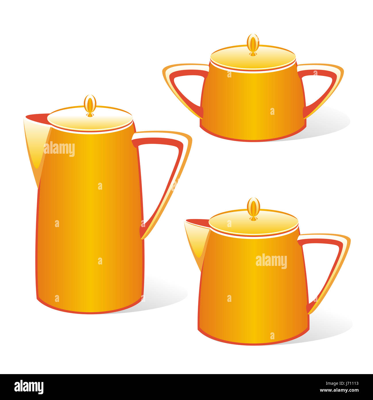 tea object isolated illustration jug tea object tools isolated sugar ...