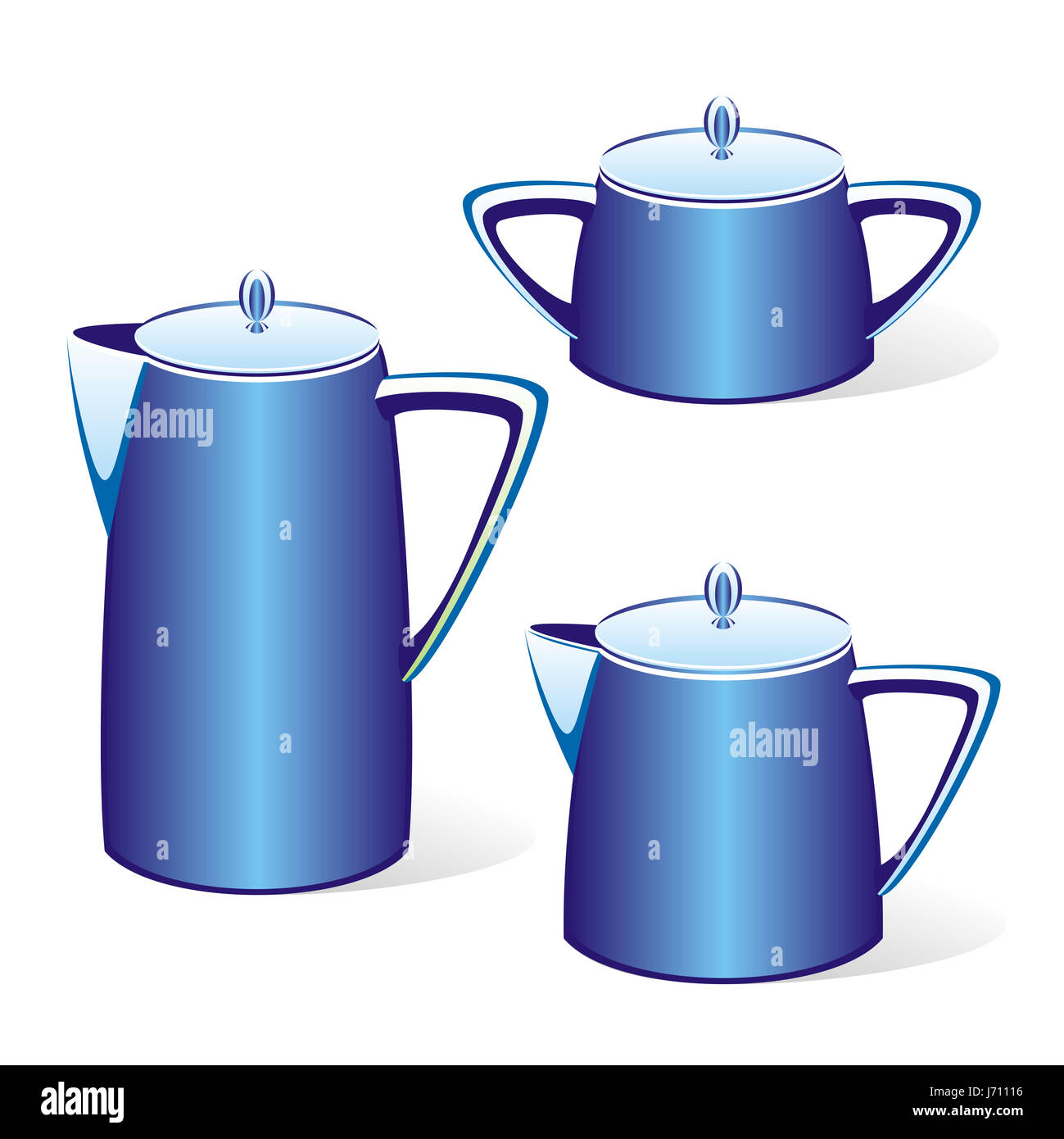 tea object isolated illustration jug tea object tools isolated sugar ...