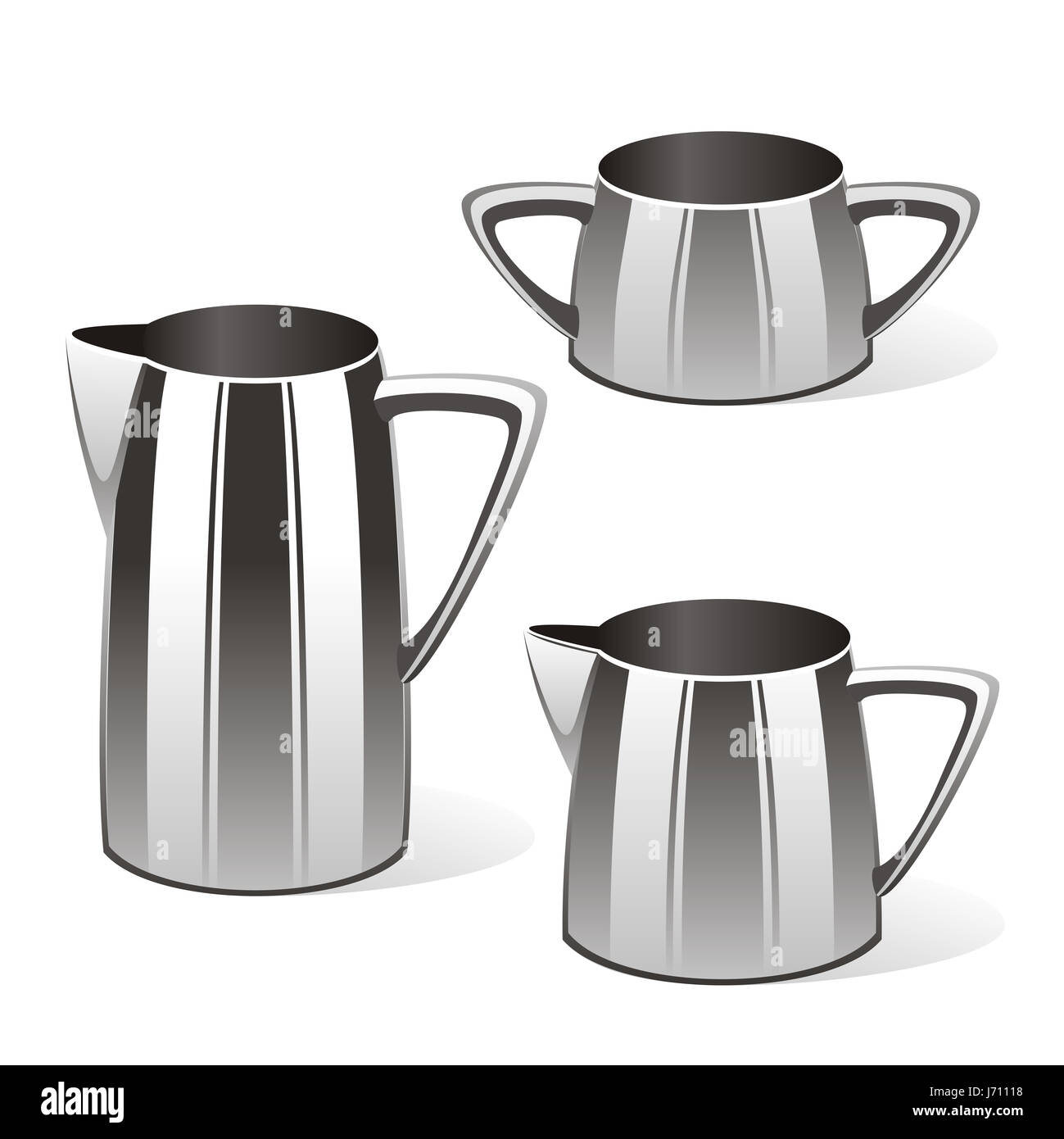 tea object isolated illustration jug tea object tools isolated sugar ...