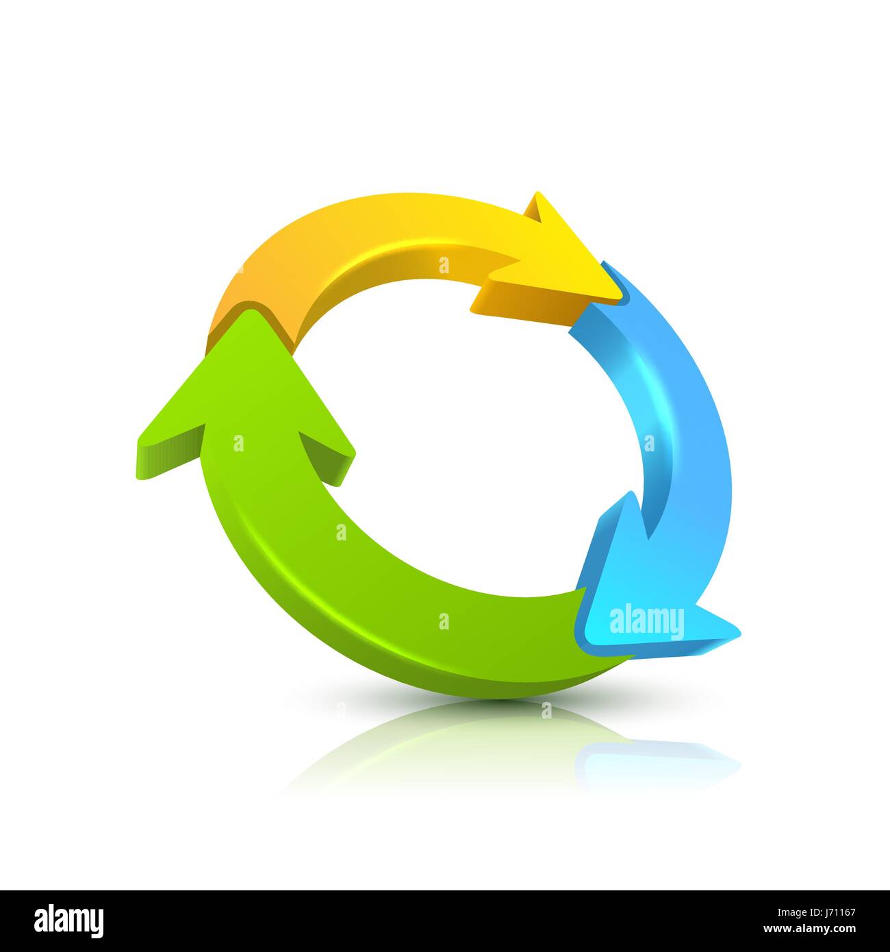 Circular Arrow 3D isolated on white background Stock Vector Image & Art ...