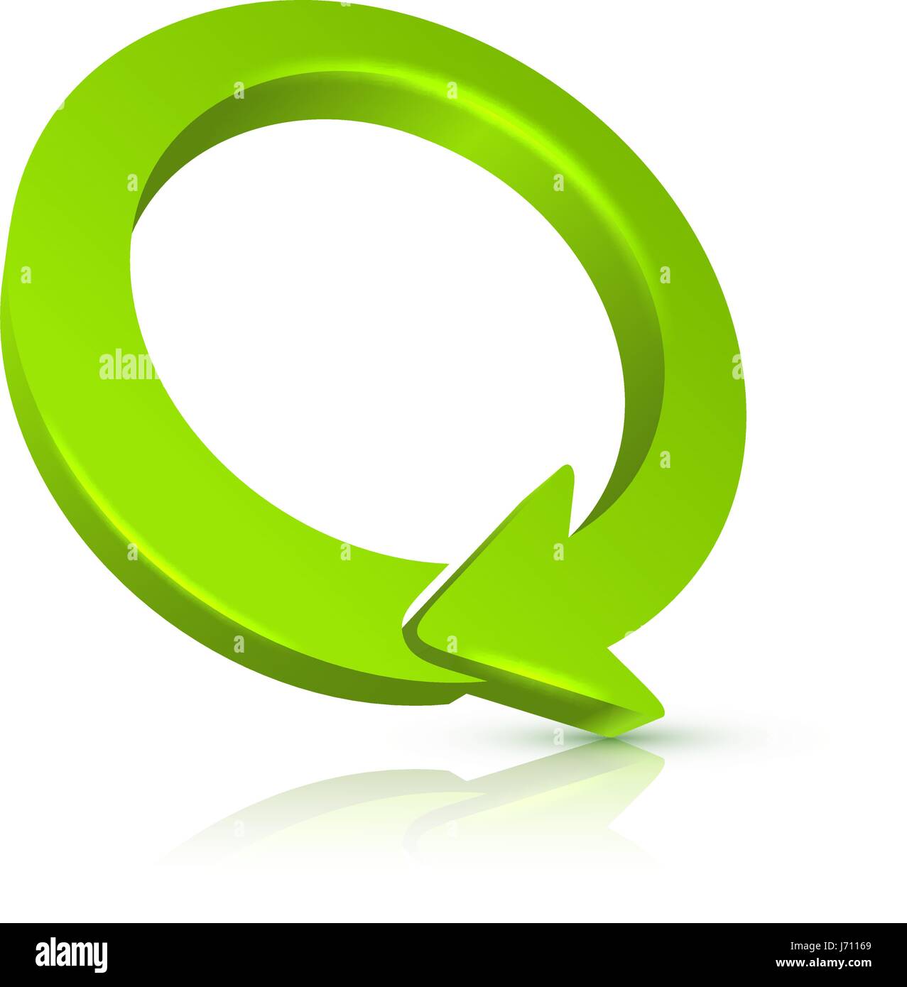 Circular Arrow 3D isolated on white background Stock Vector Image & Art ...