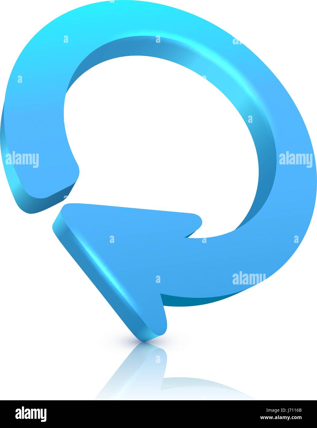 Circular Arrow 3D isolated on white background Stock Vector Image & Art ...