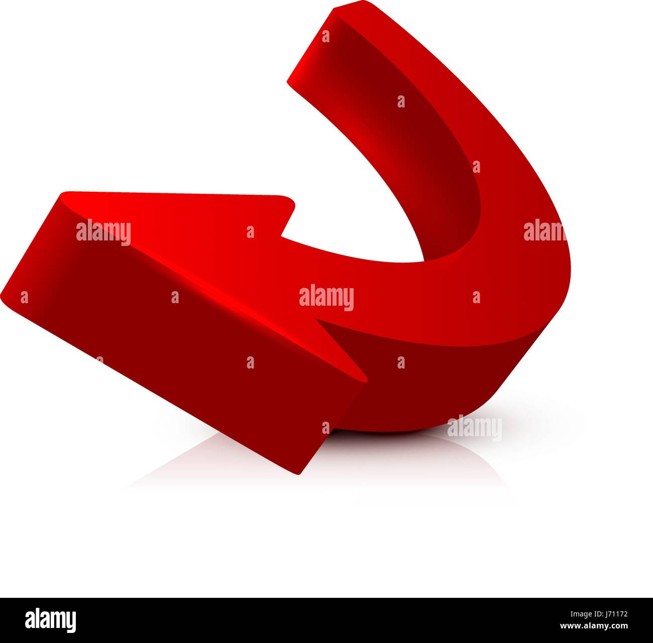 Arrow 3D isolated on white background Stock Vector Image & Art - Alamy