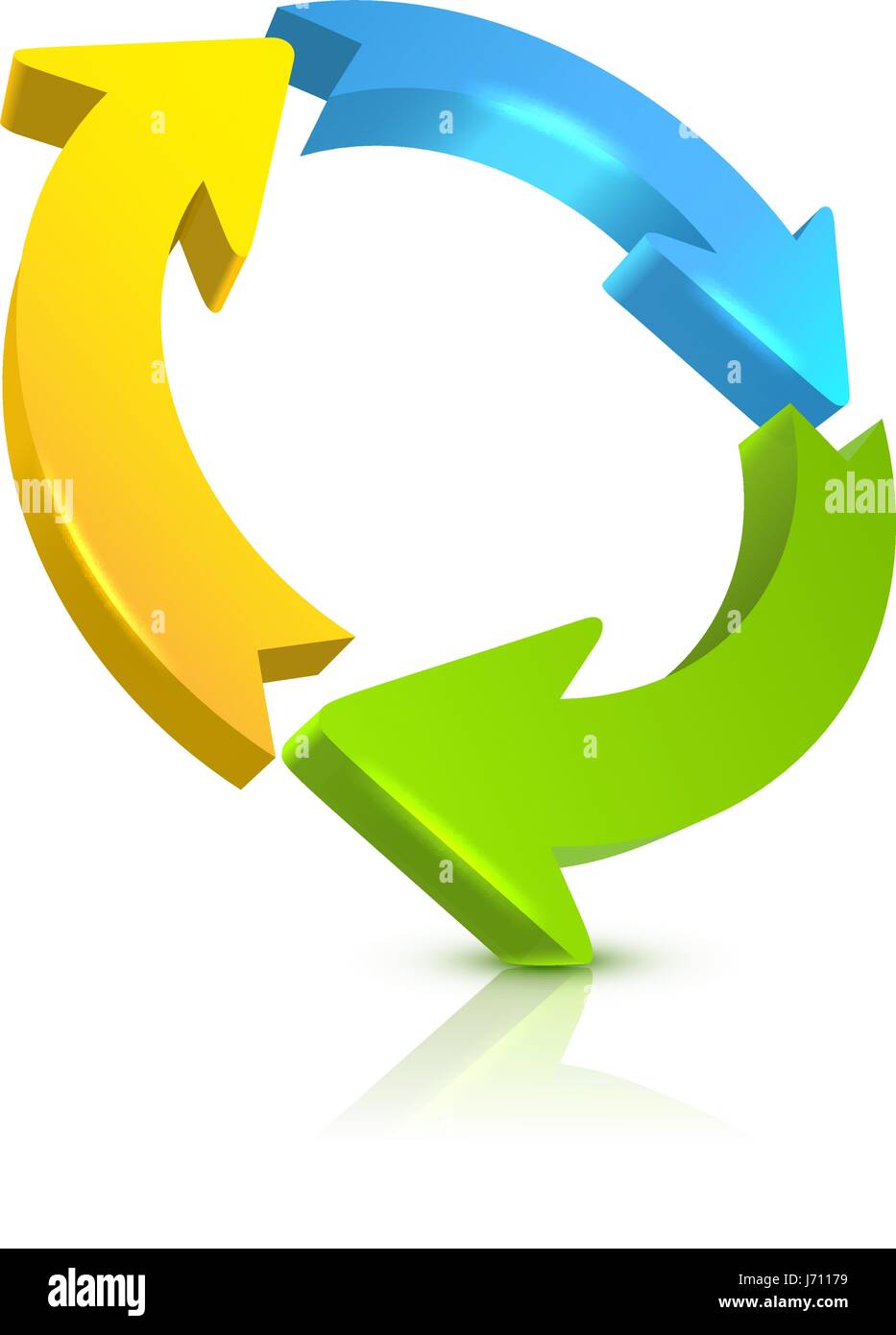 Circular Arrow 3D isolated on white background Stock Vector Image & Art ...