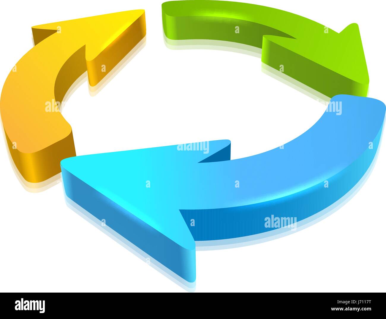 Circular Arrow 3D isolated on white background Stock Vector Image & Art ...